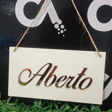 Placa Aberto E Fechado Placa De Porta Em Acrílico 2 Uni Elo7