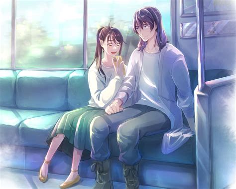 Download Suzumeand Souta Train Scene Fanart Wallpaper