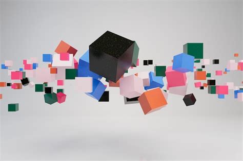 Premium Photo Patterns Of Multi Colored Cubes Of Different Sizes