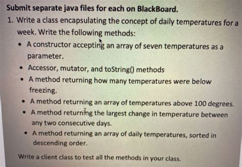 Solved Submit Separate Java Files For Each On Blackboard 1