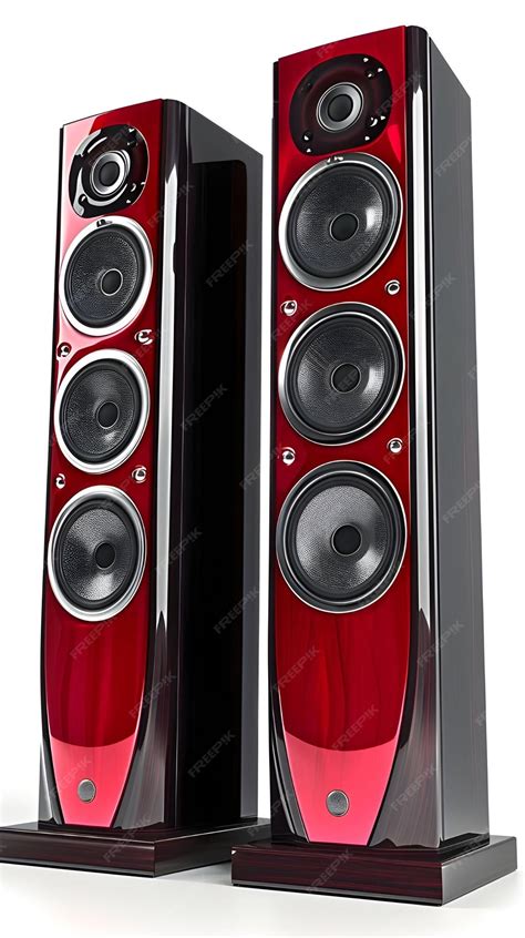 Premium Photo Tower Buffer Speaker Latest Against Soft Background Ai Generated