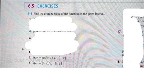 Solved EXERCISES Find The Average Value Of The Chegg