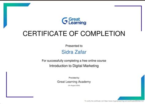 Sidra R On Linkedin Greatlearningacademy Greatlearning Glacertificate