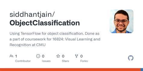 GitHub Siddhantjain ObjectClassification Using TensorFlow For Object