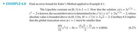 Ordinary Differential Equations Error Bound For Eulers Method