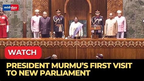 Parliament Budget Session 2024 President Droupadi Murmus First Visit