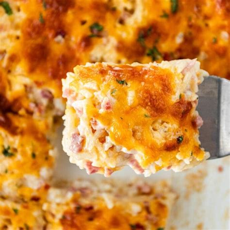 Cheesy Ham And Hash Brown Casserole Recipe Dinner Then Dessert