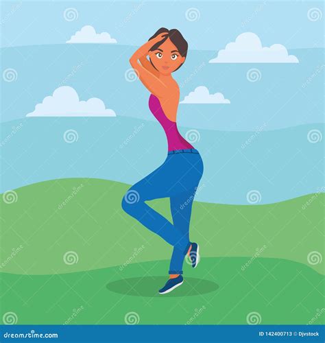 Beautiful And Sensual Woman Character Stock Vector Illustration Of