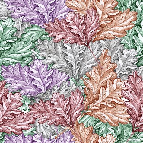 Premium Vector Oak Leaves Pattern