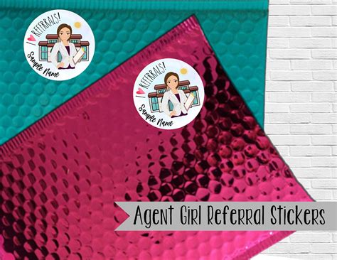 Agent Referral Stickers Basic Design Etsy
