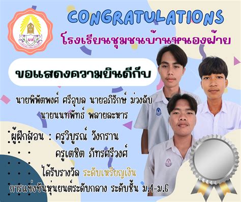🔊🔊ผลการแข่งขัน โรงเรียนชุมชนบ้านหนองฝ้าย จังหวัดกาญจนบุรี Facebook