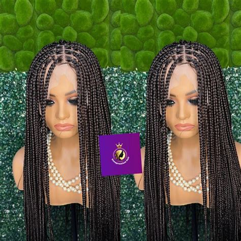 Knotless Braids Lace Wig Box Braided Wig Full Lace Frontal Lace Braids