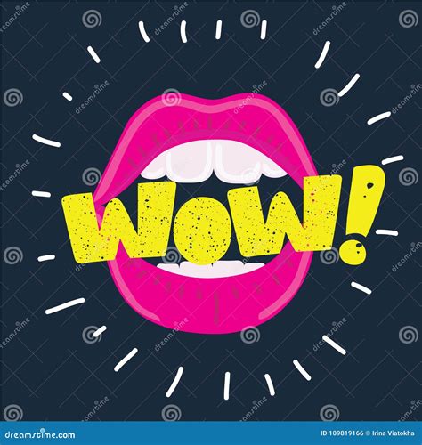 Open Mouth And Wow Message Promotional Background Presentation Poster