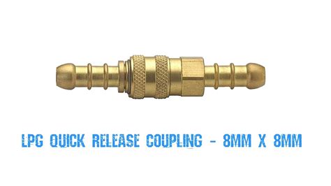 LPG Quick Release Coupling 8mm X 8mm YouTube