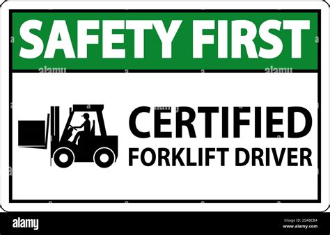 Hard Hat Labels Safety First Certified Forklift Driver Stock Vector Image Art Alamy