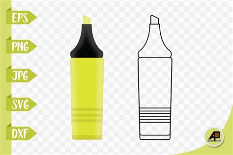 Highlighter Outline With Clipart Graphic By Actual Pixel · Creative Fabrica
