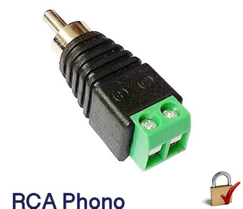 Bnc Female To Rca Phono Male Connector Screw On Type For Audio Video