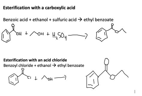Solved Esterification With A Carboxylic Acid Benzoic Acid Ethanol