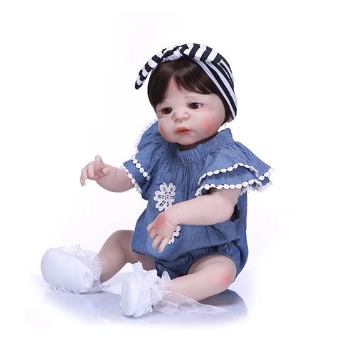 56 см полностью силиконовые куклы Reborn стиль жизни модные детские ...