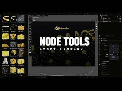 A Computer Screen With The Words Node Tools Asset Library In Front Of