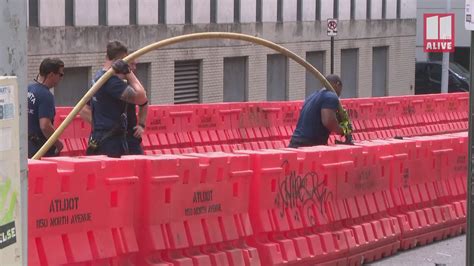 Security Preparations At Fulton County Courthouse Ahead Of Possible