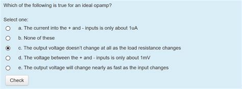 Solved If The Output Voltage For An Operational Amplifier Chegg Com
