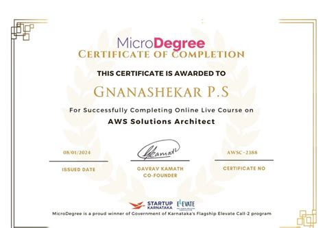 Awscertification Awsdevops Awscertification Awscloud Gnanashekar Ps