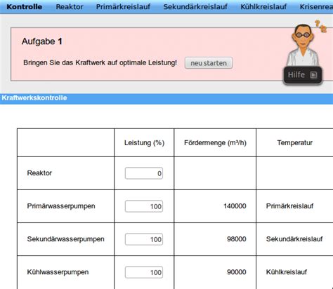 The Main Page Of The Interface For The Power Plant Simulation Game Download Scientific Diagram
