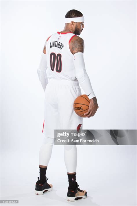 Carmelo Anthony Of The Portland Trail Blazers Poses For A Portrait