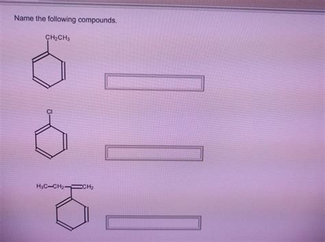 Solved Name The Following Compounds Chegg