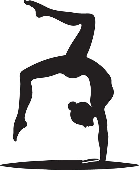 Silhouette Of Handstand Pose Yoga 51664651 Vector Art At Vecteezy