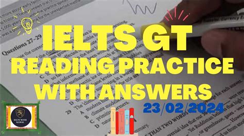 IELTS General Reading Practice Test 2024 With Answers Real Test 05