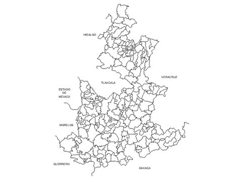 Mapa Del Estado De Oaxaca En AutoCAD Descargar CAD Gratis 52 OFF