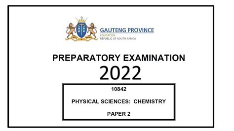 GRADE 12 2022 PHYSICAL SCIENCES PAPER 2 PREPARATORY EXAMINATION