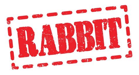 Rabbit Text Written On Red Stamp Sign Stock Illustration Illustration