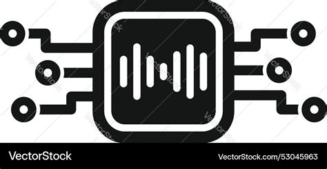Digital Signal Processing Icon Showing Soundwave Vector Image