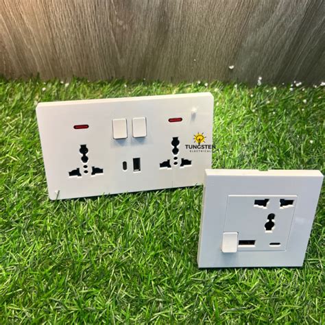 Type C Usb Port White Screwless Twin Socket Tungsten Electricals