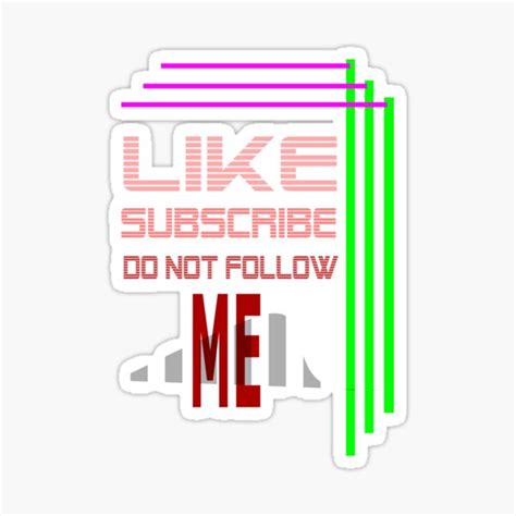 Do Not Follow Me Sticker For Sale By Youkoart Redbubble
