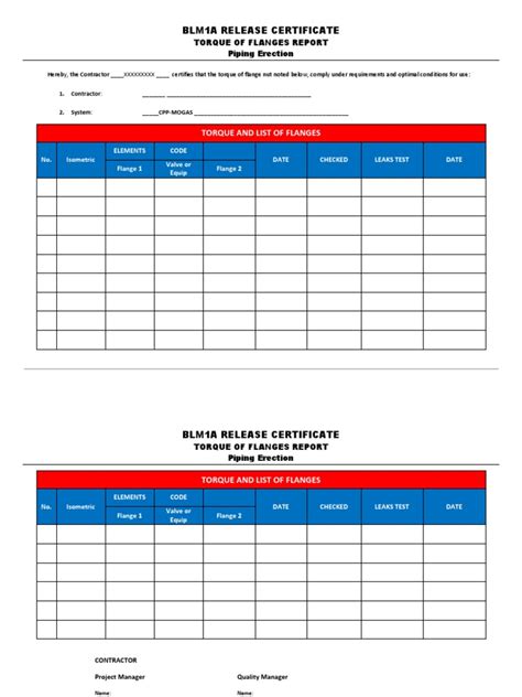 Flanges Torque Report Pdf