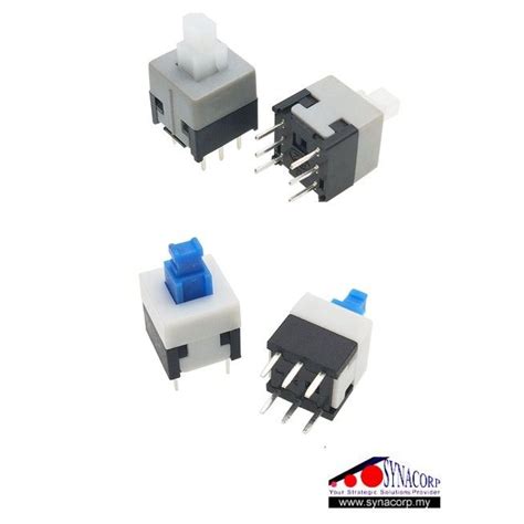 Tactile Self Locking Push Button Double Row 6pin Tact Switch [1 Pc] Lazada