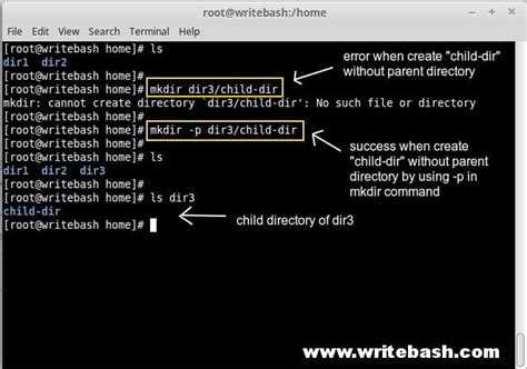 Create Directories With Mkdir Command