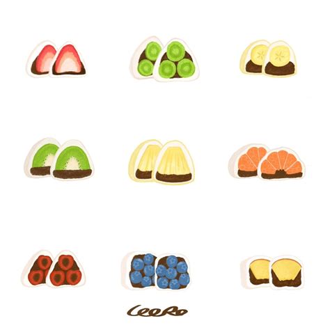Fruit Mochi Illustration