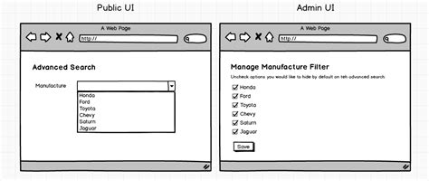 Gui Design Admin UI To Manage Advanced Search Filter User Experience Stack Exchange