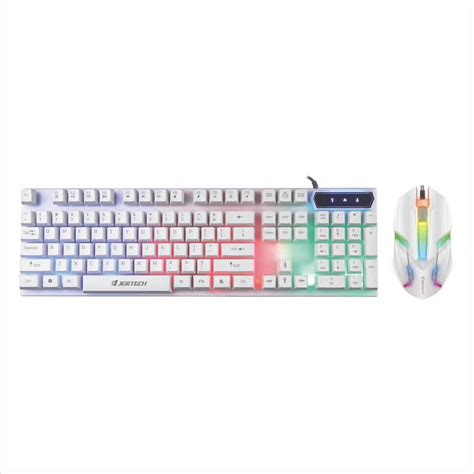 Wire Keyboard Mouse Combo Pack Jertech Km170 White Phone City