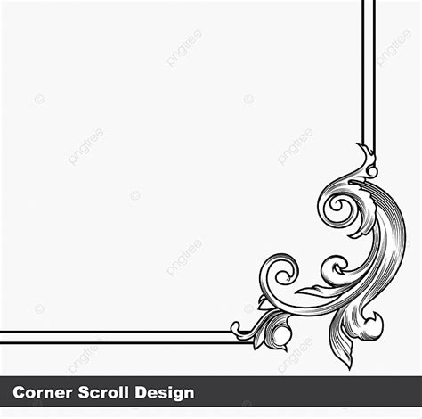 Ornate Scroll Vector Design Images Corner Scroll Design Decoration