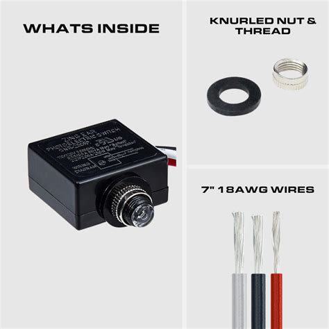 120v Dusk To Dawn Photocell Photoeye Light Sensor Switch Auto On Off