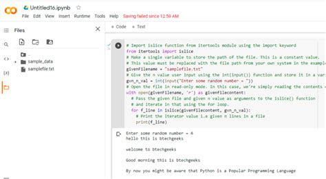 Python Program To Read First N Lines Of A File Btech Geeks