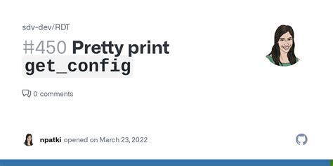 Pretty Print `getconfig` · Issue 450 · Sdv Devrdt · Github