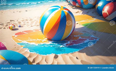 Fun In The Sun Beach Ball Celebration On National Beach Day Ai