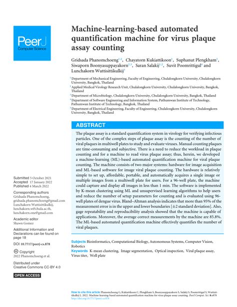 PDF Machine Learning Based Automated Quantification Machine For Virus